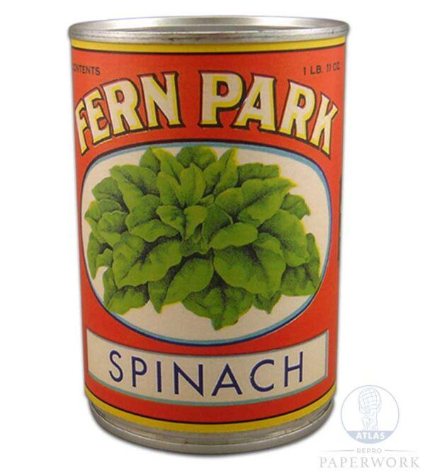 Fern Park Spinach label