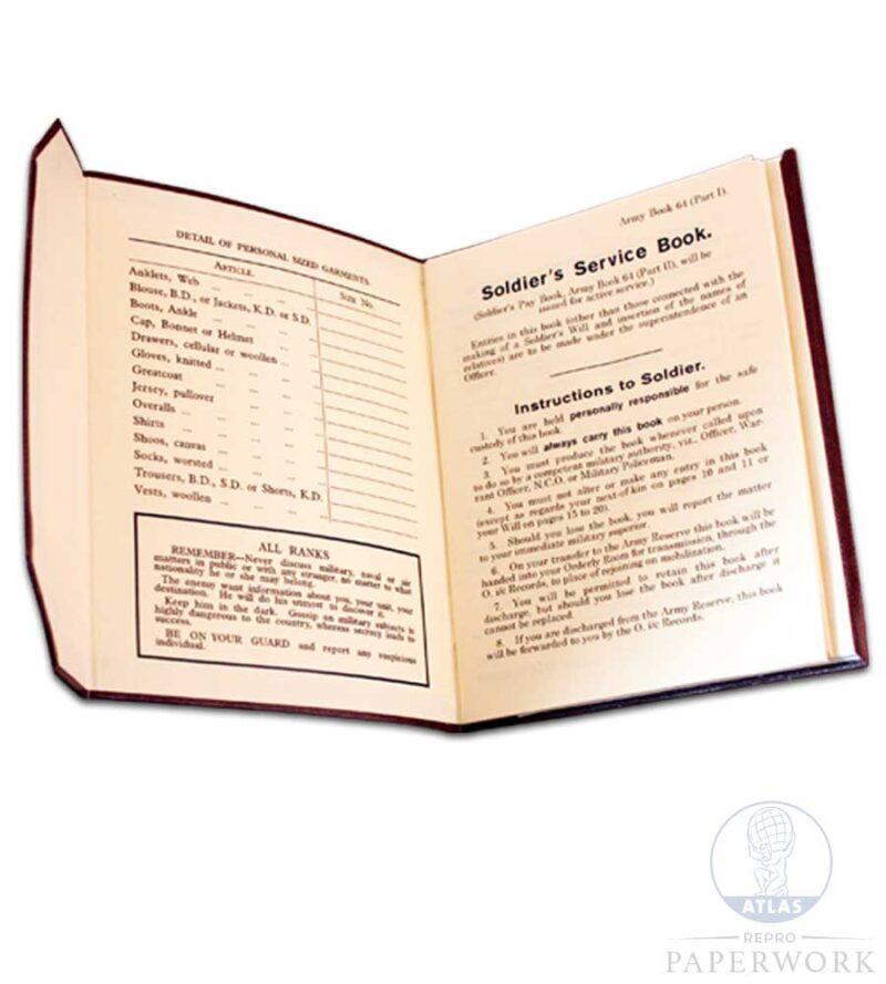 AB64 - Soldiers Service and Pay Book