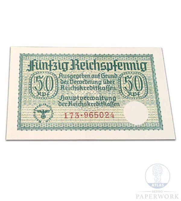 50 Reichspfennig 1939 - Atlas Repro Paperwork & Props