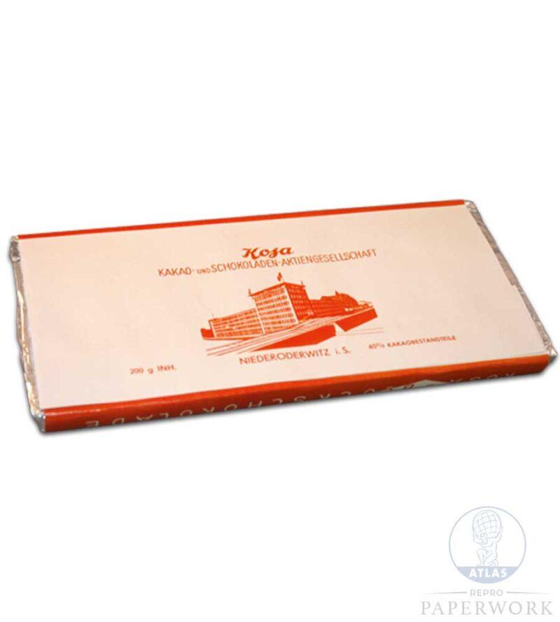 Kosa Block Schokolade wrapper - Atlas Repro Paperwork & Props