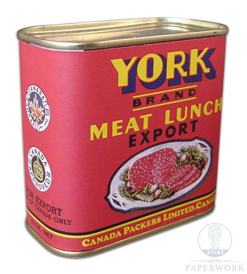 York Meat Lunch label